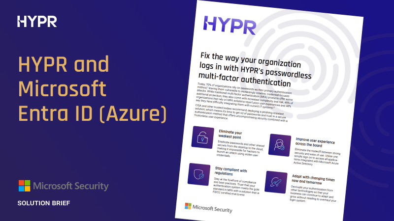 HYPR Azure AD Integration Microsoft Marketplace | HYPR